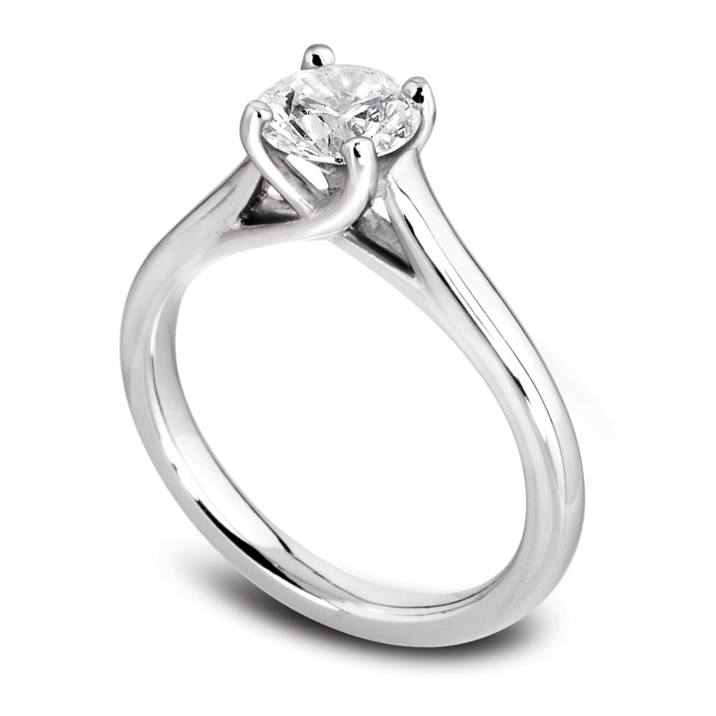 Solitaire Diamant Raffiné en or blanc | Hauthentic